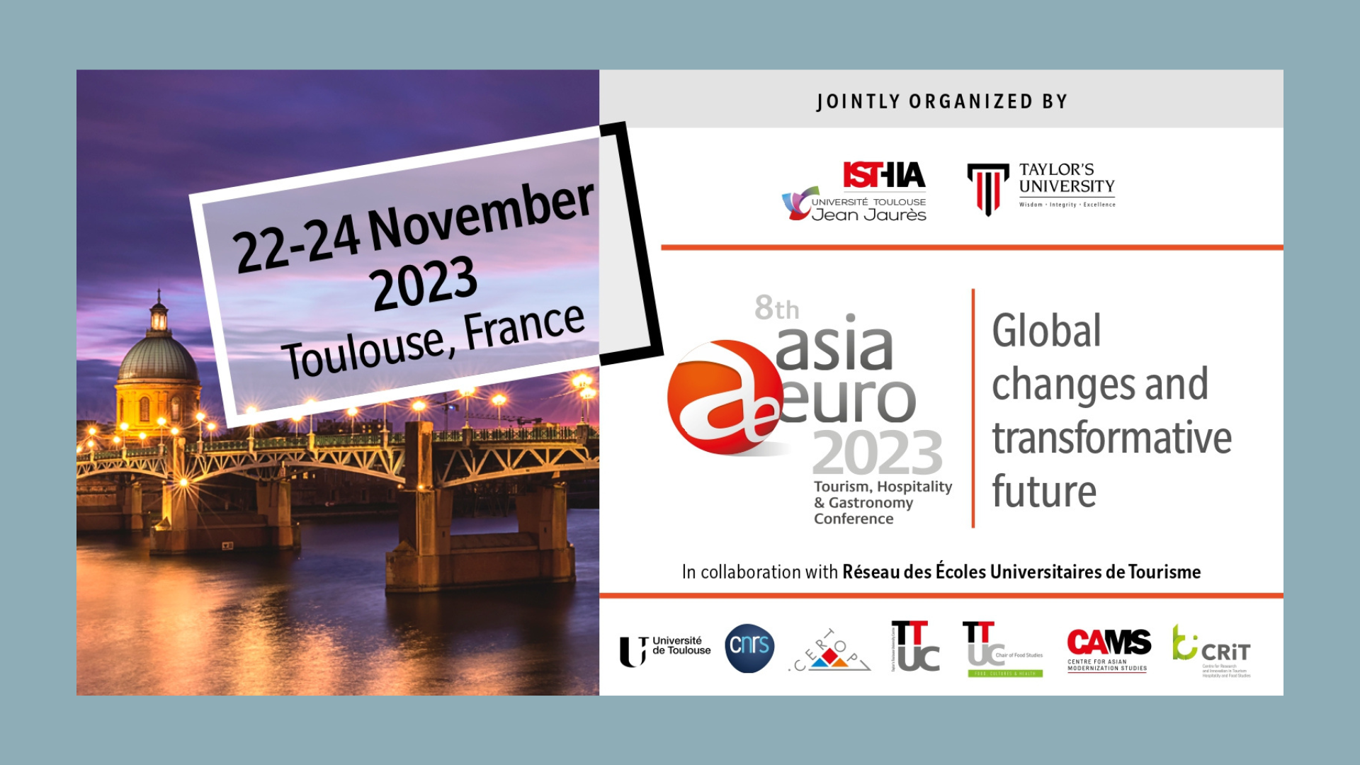 Save the date : Asia euro 2023 - ISTHIA